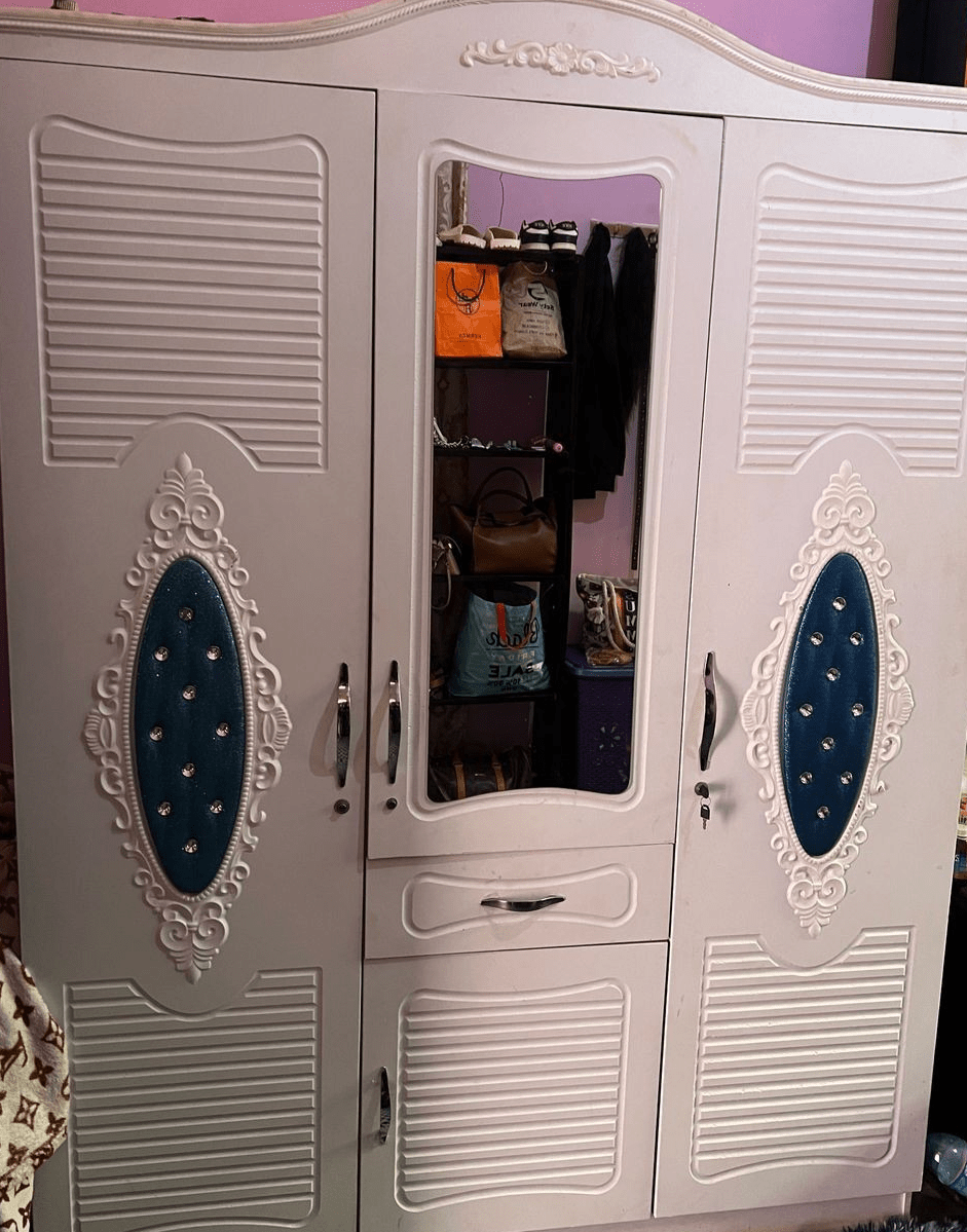 White Wooden Wardrobe With Three Doors - Primo Shop Furniture Shop in KE