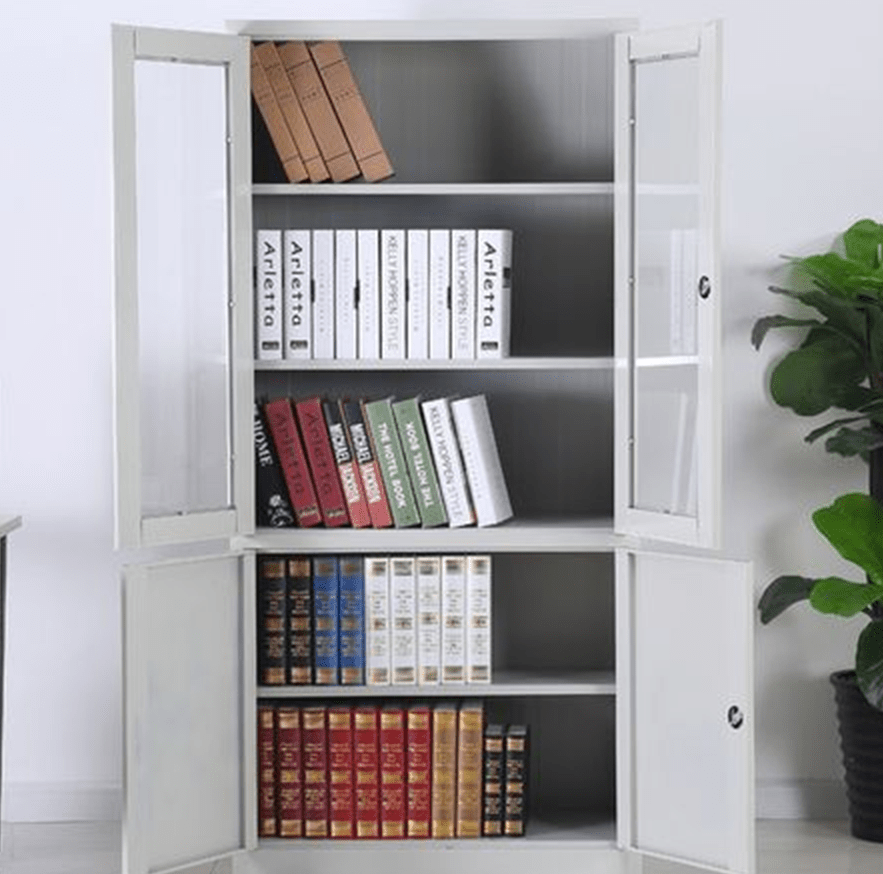 Upper Glass Display Lower Filing Metallic Storage Unit - Primo Shop ...