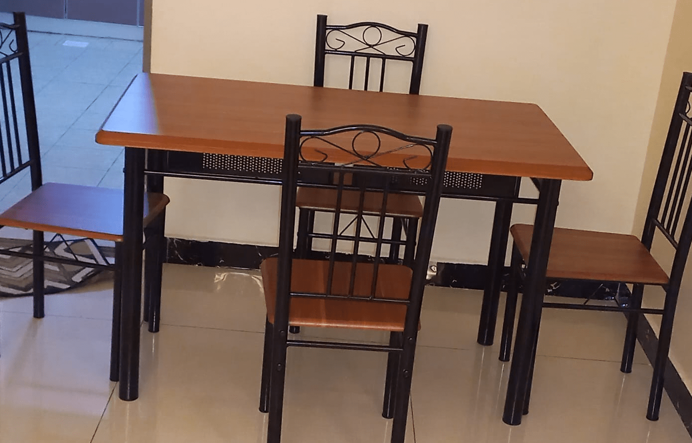 Compact Wooden 4-seater Dining Table - Primo Shop Furniture Shop in Kenya