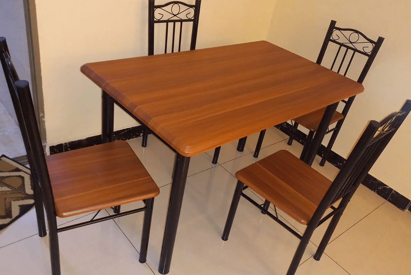Compact Wooden 4-seater Dining Table - Primo Shop Furniture Shop in Kenya