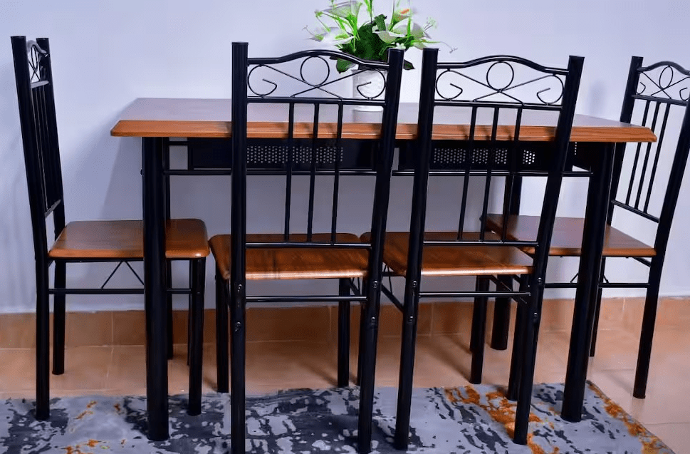 Compact Wooden 4-seater Dining Table - Primo Shop Furniture Shop in Kenya