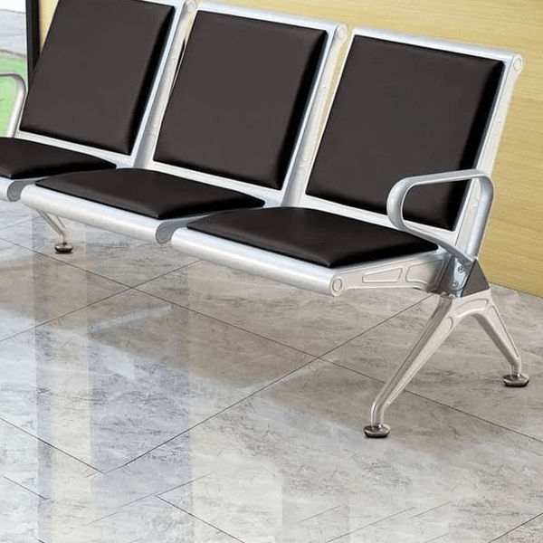 Black 4-Seater Heavy Duty Padded Reception Bench - Primo Shop Furniture KE