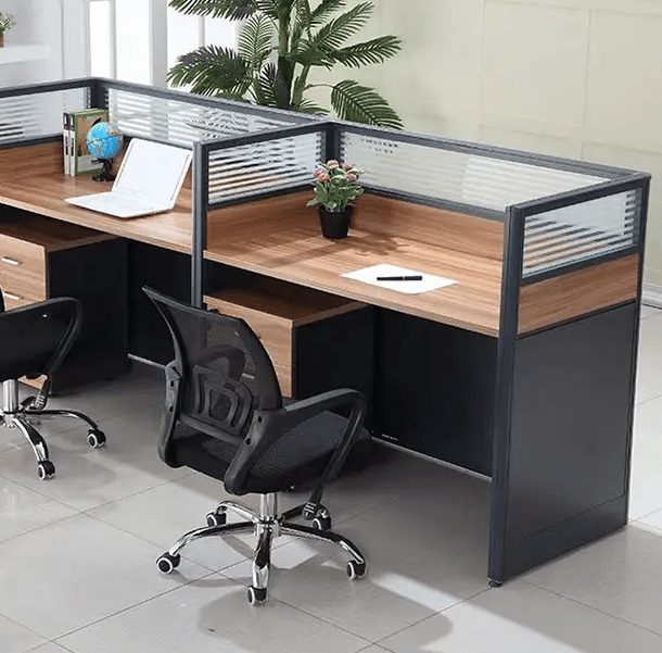 Brown 3-Way Straight Office Workstation - Primo Shop Furniture Shop in ...
