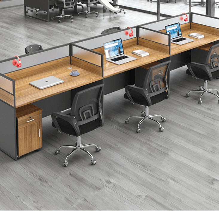Brown 3-Way Straight Office Workstation - Primo Shop Furniture Shop in ...